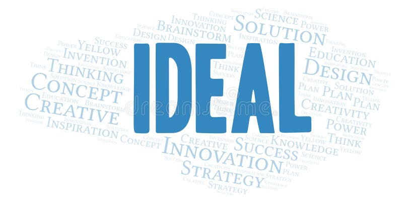 Ideal word cloud stock vector. Illustration of vector - 160765376