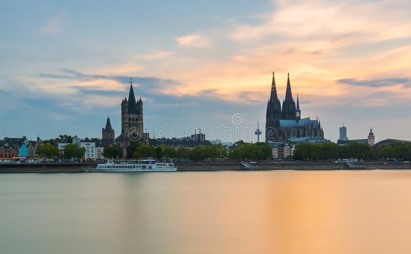 Cologne at sunset editorial image. Image of martin, tourism - 238570860