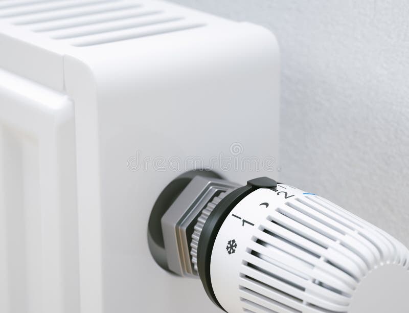 Radiator in an Apartment - 3D Rendering Stock Illustration ...