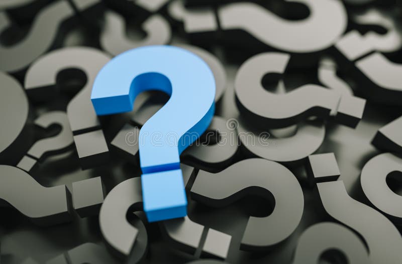 Blue Big Question Marks Background Stock Illustration - Illustration of ...