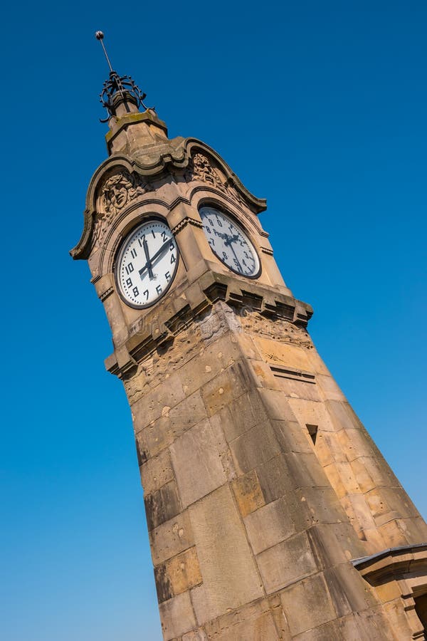 Flood Marker Clock at Dusseldorf Stock Image - Image of rhine ...