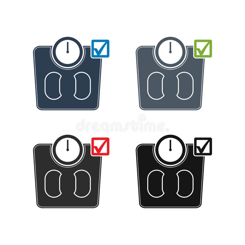 Ideal Weight Icon Set. stock vector. Illustration of loss - 173637706