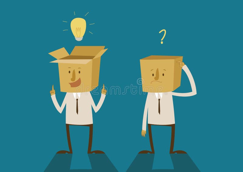 Ideas of the box thinking stock vector. Illustration of presentation ...