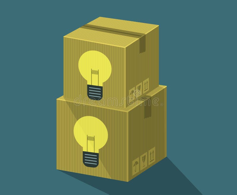 Ideas boxes stock vector. Illustration of innovation - 44481659