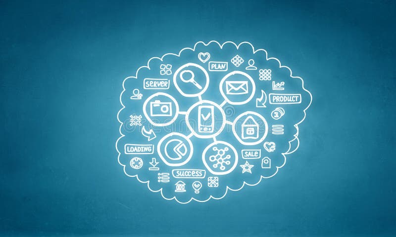 Ideas for business success stock illustration. Illustration of help ...