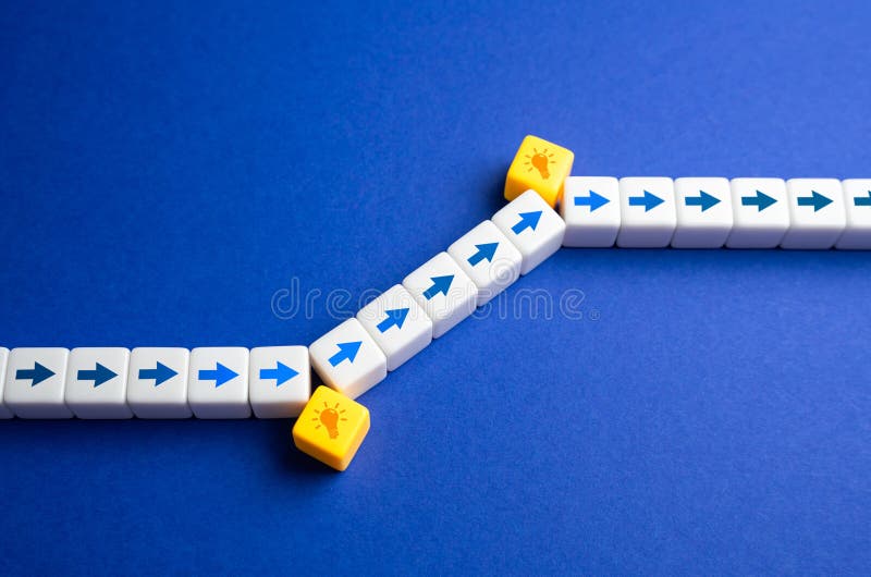 Ideas that Change Plans and Lifestyle. Adjust the Course of Work and Life Stock Photo - Image of ...