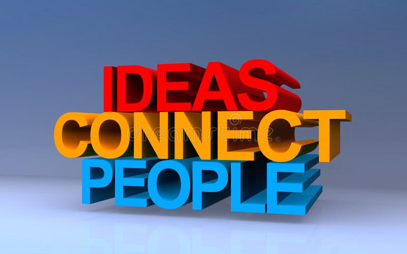 Ideas Connect People on Blue Stock Photo - Image of direction, connect ...