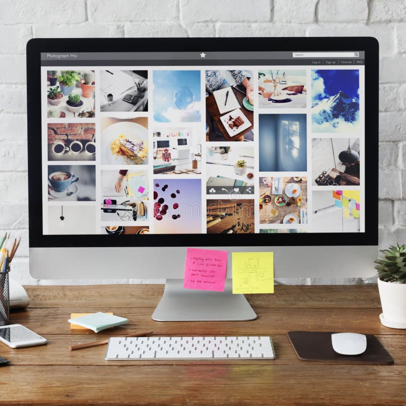 Ideas Creative Occupation Design Studio Computer Working Concept Stock ...