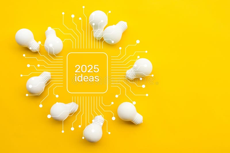 2025 Ideas and Creativity with Innovation Symbolizing of Lightbulb ...