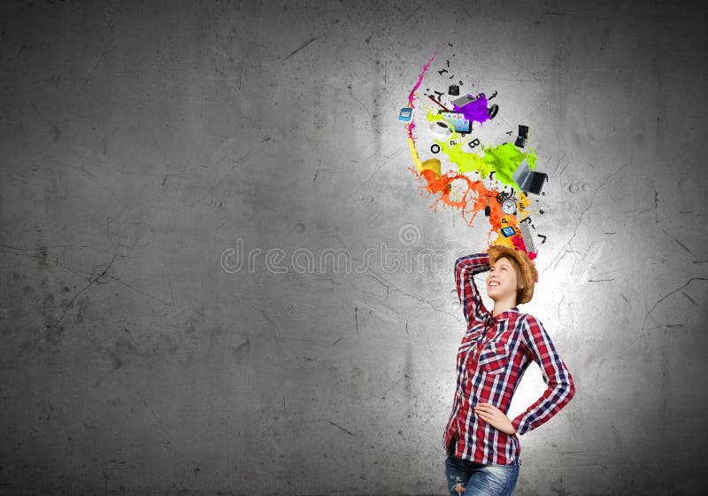 Ideas en mi cabeza imagen de archivo. Imagen de pintura - 48726793