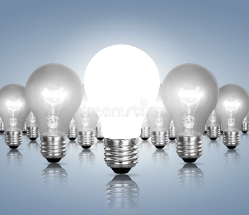 Light Bulbs with Service and Support Concept Stock Photo - Image of ...