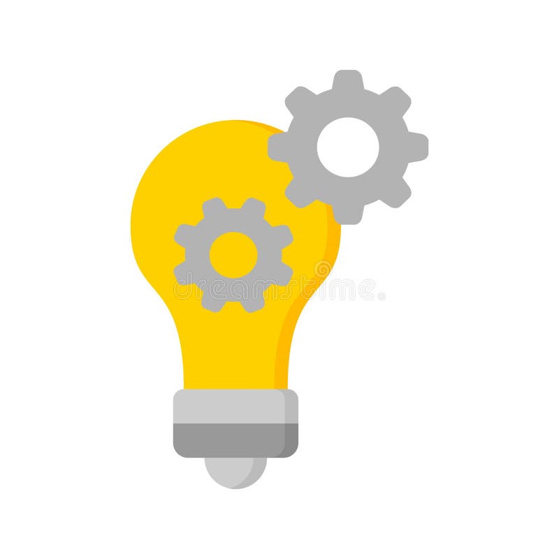 Ideas Generator Icon Image. Stock Vector - Illustration of bulb ...
