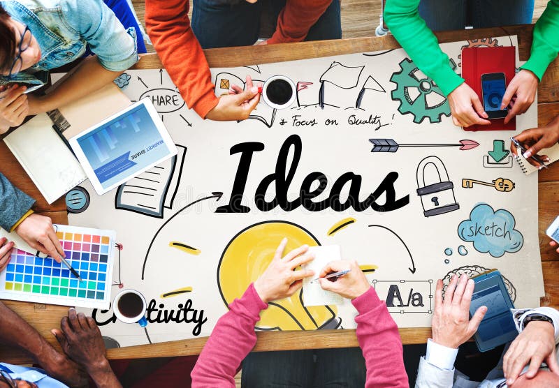 Ideas Idea Vision Design Plan Objective Mission Concept Stock Image ...