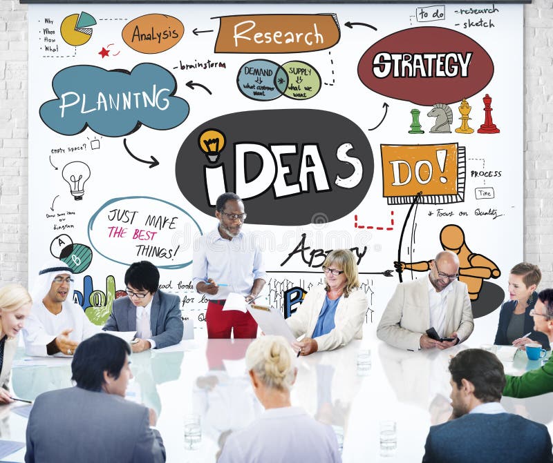 Ideas Idea Vision Design Plan Objective Mission Concept Stock Photo ...