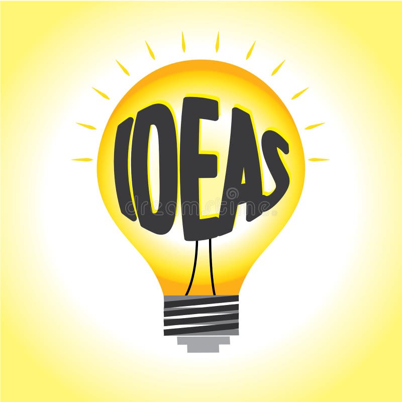 Ideas Illumination in Light Bulb Stock Vector - Illustration of ...