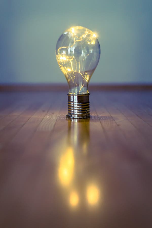 Ideas and Innovation: Light Bulb with LEDs is Lying on the Wooden Floor ...