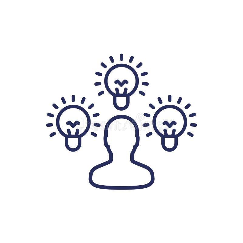 Insights Line Vector Icons and Signs. Comprehension, Knowledge ...