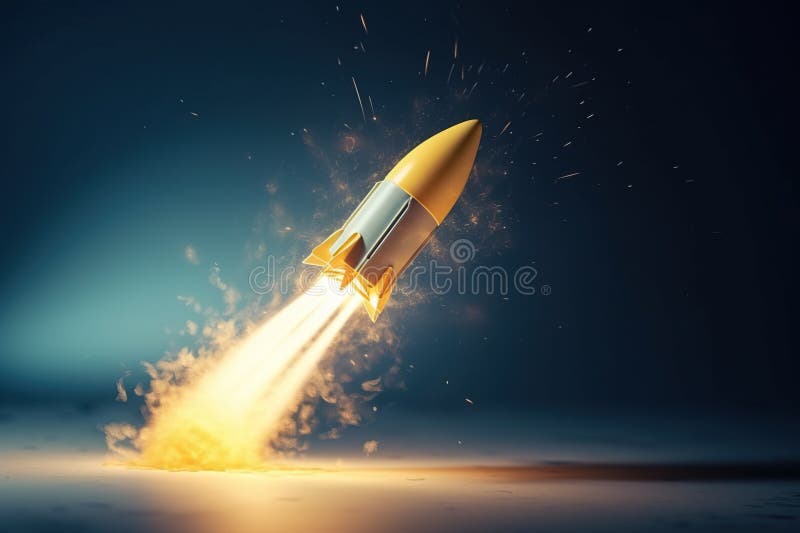 Ideas Inspiration Concepts of Yellow Light Bulb As a Rocket, Created ...