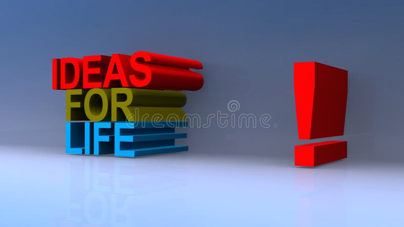 Ideas for life on blue stock illustration. Illustration of creative ...