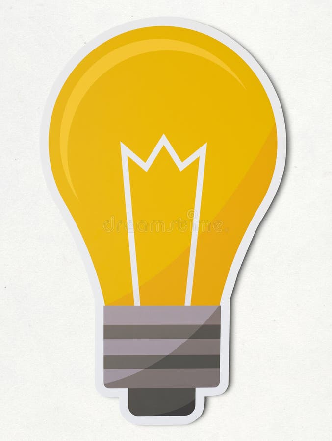 Ideas Light Bulb Paper Craft Stock Illustration - Illustration of ...