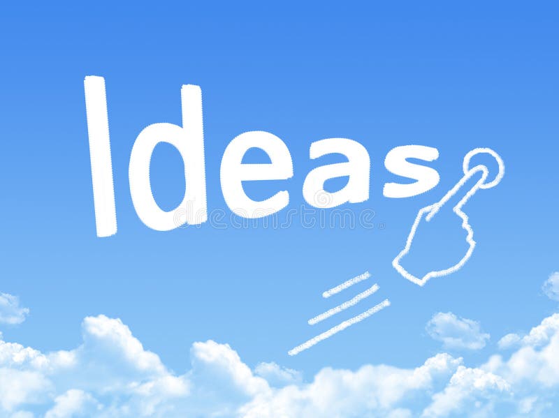 IDEAS Message with Light Bulb.business Creativity Stock Illustration ...