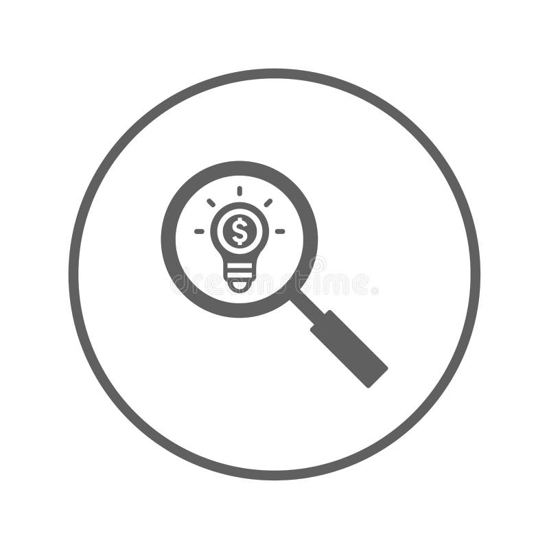 Ideas, Money, Search Icon. Gray Vector Graphics Stock Illustration ...