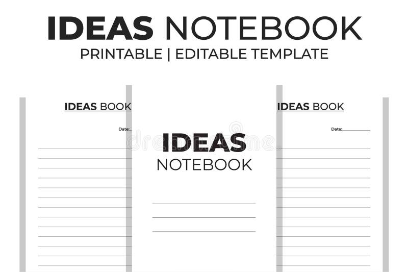 Ideas Notebook Kdp Interior Stock Vector - Illustration of sheets ...