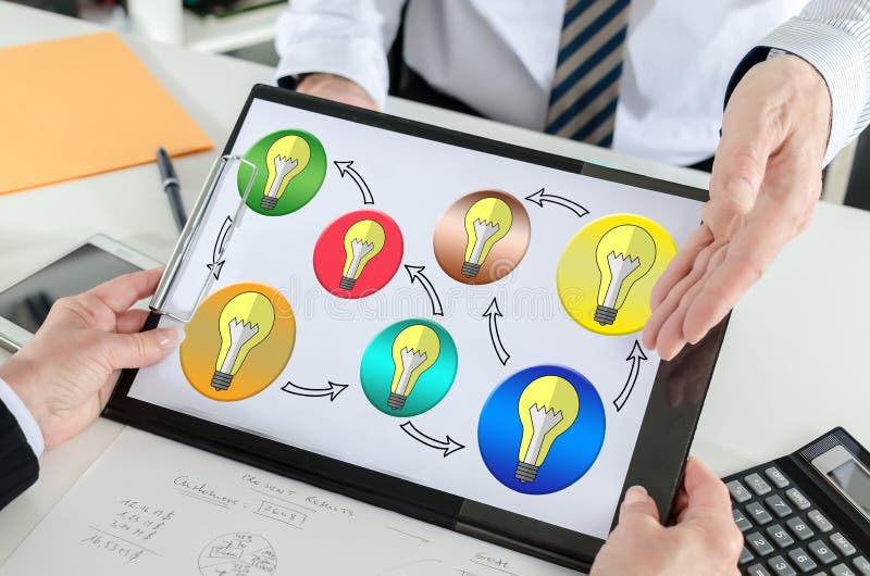 Ideas Sharing Concept on a Clipboard Stock Photo - Image of ...