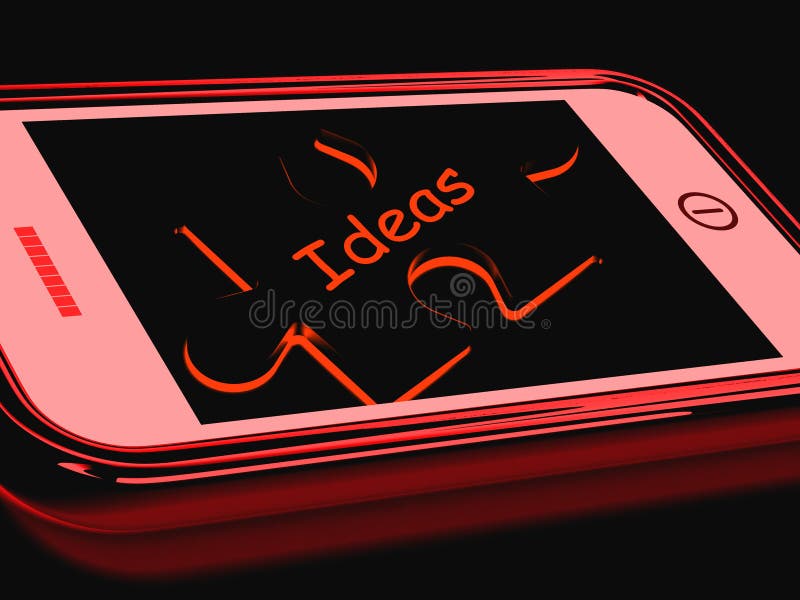 Ideas Smartphone Shows Inspiration Thoughts Stock Illustration ...
