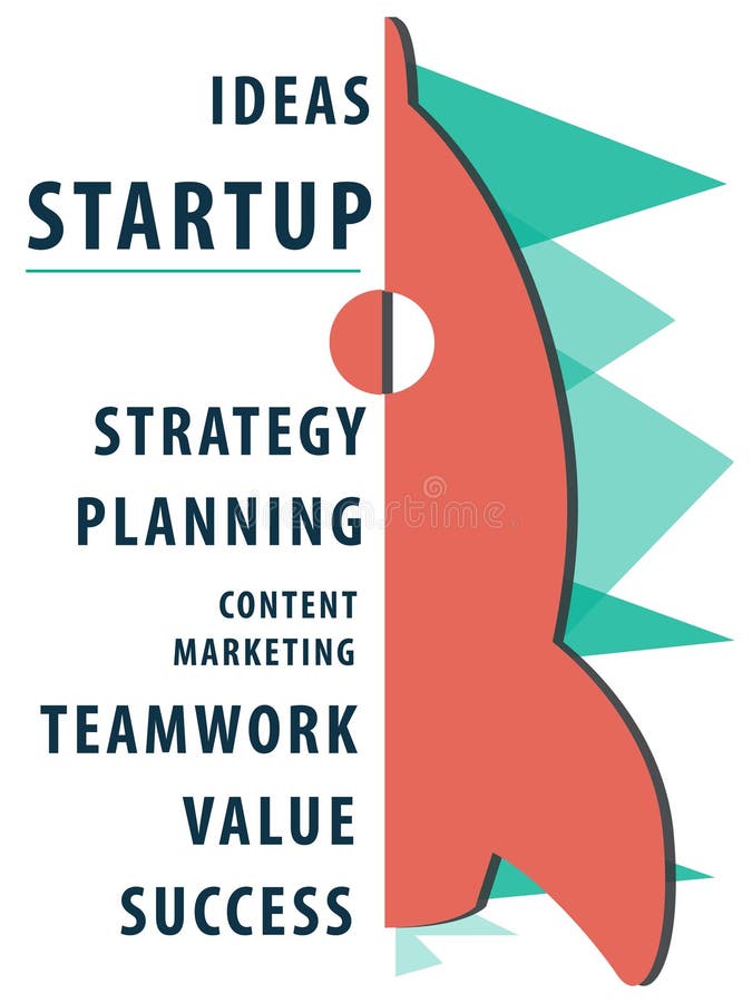 Ideas Start Up Strategy Teamwork Value Concept Stock Illustration ...
