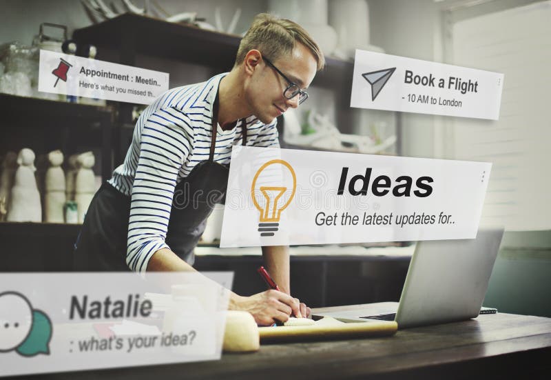 Ideas Thinking Creative Mission Thoughts Concept Stock Image - Image of ...