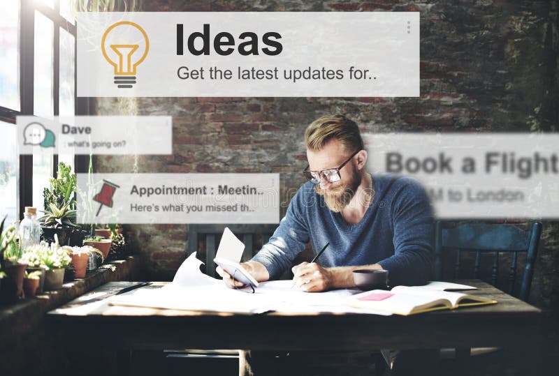 Ideas Thinking Creative Mission Thoughts Concept Stock Image - Image of ...