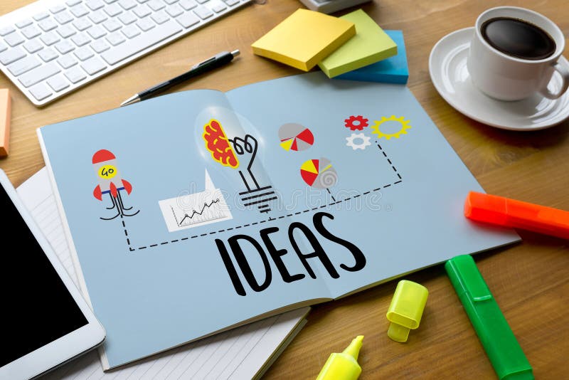 IDEAS To Work Business People Meeting Brainstorm and Discussing Stock ...