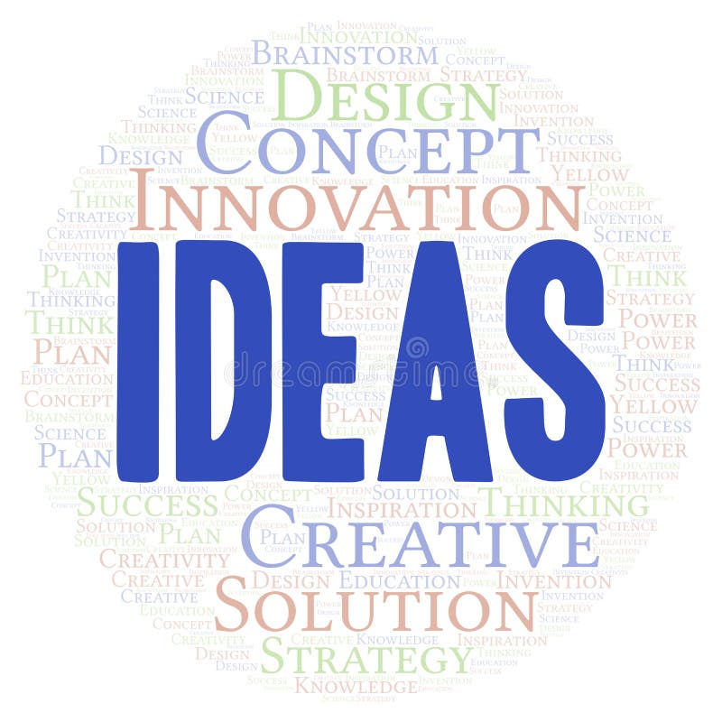 Ideas Typography Word Cloud Create with the Text only. Stock ...