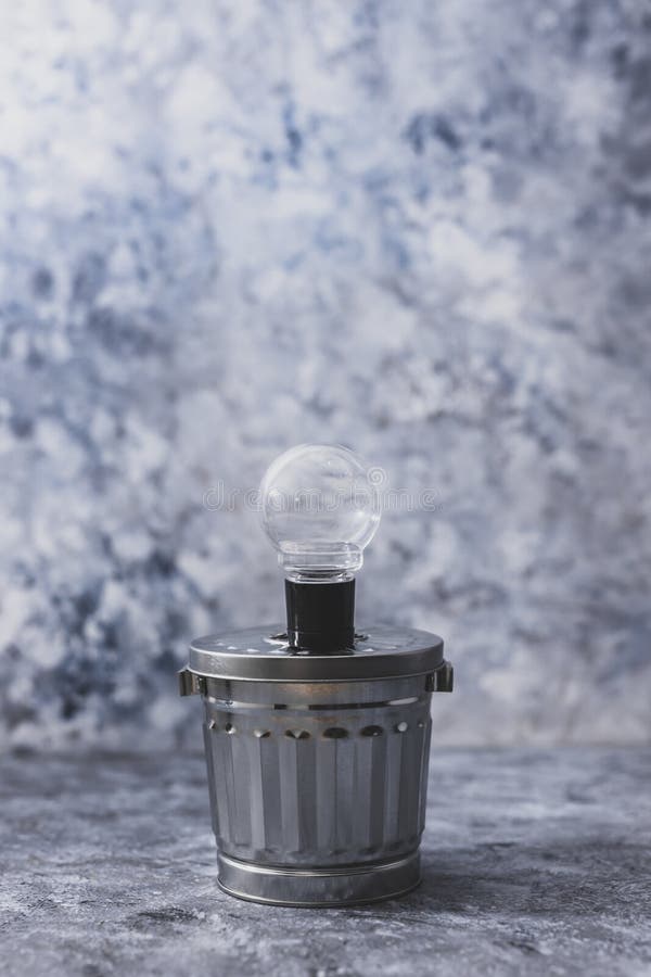 Ideas for Waste Management and Recycling Concept, Light Bulb on Tp of ...
