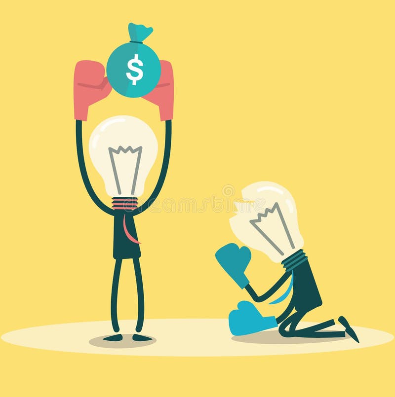 Ideas Winner Get Money. Business Competition Concept. Stock Vector ...