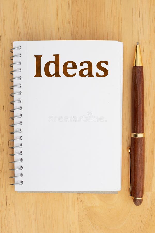 Ideas Written in Notebook with Pen Stock Photo - Image of thinking ...