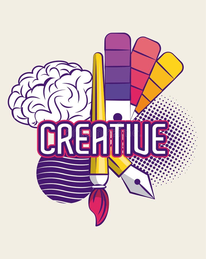 Ideas y colores creativos ilustración del vector. Ilustración de ideas ...