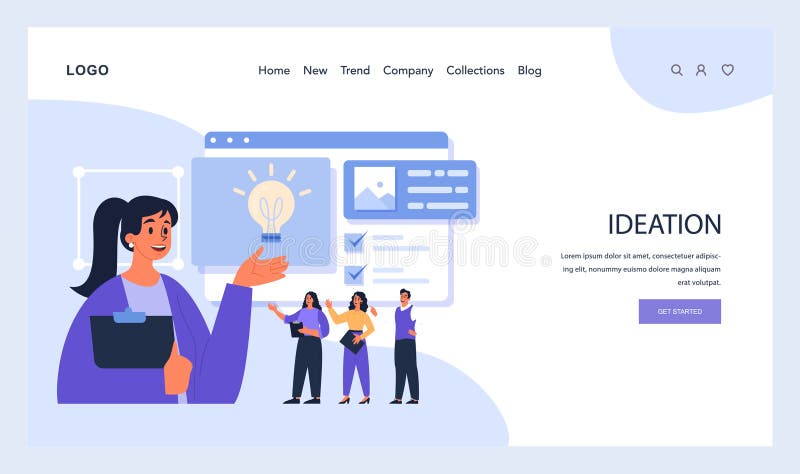 Ideation Stage Illustration. a Leader Stock Vector - Illustration of ...