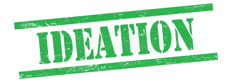 IDEATION Text on Green Grungy Lines Stamp Stock Illustration ...