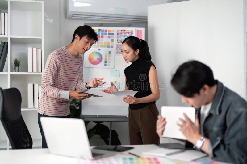 Ideation and Visual Strategy. Designers Collaborating on Visual ...