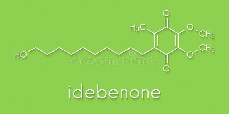Idebenone Drug Molecule. Skeletal Formula. Stock Illustration ...