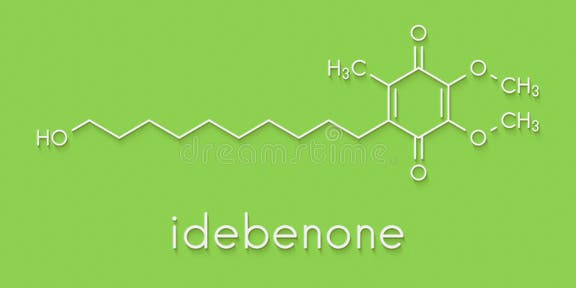 Idebenone Drug Molecule. Skeletal Formula. Stock Illustration ...