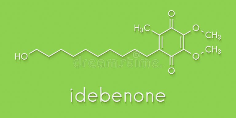 Idebenone Drug Molecule. Skeletal Formula. Stock Illustration ...