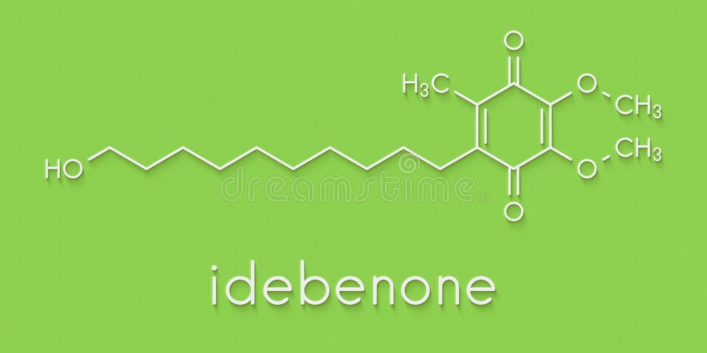 Idebenone Drug Molecule. Skeletal Formula. Stock Illustration ...