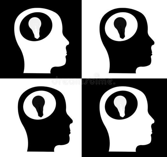 Idee in een hoofd stock illustratie. Illustration of modern - 22065099