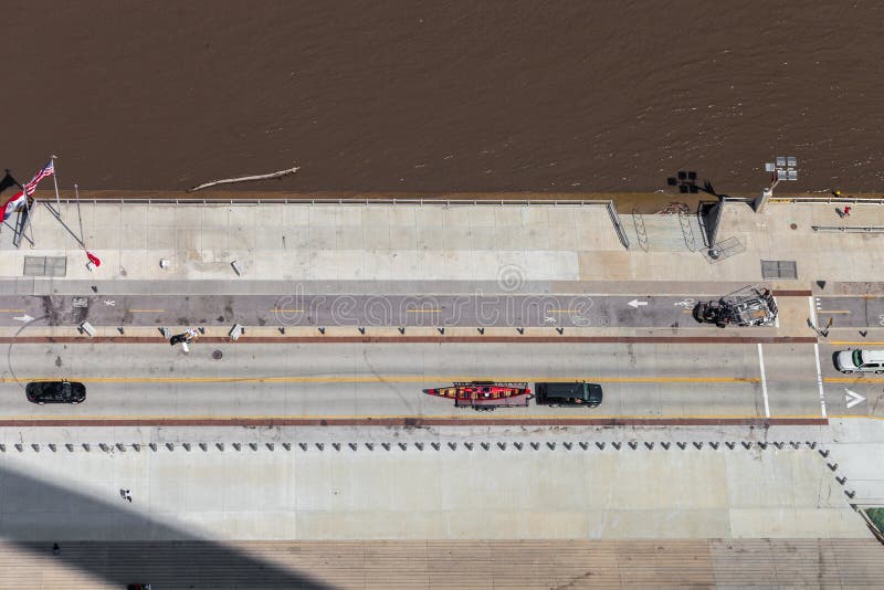 Ideia Aérea Do Rio Mississípi E Do S Leonor K Sullivan Foto de Stock ...