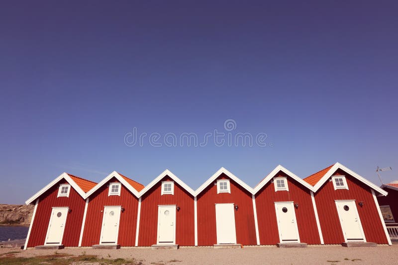 Identical red houses stock image. Image of beautiful - 57603905