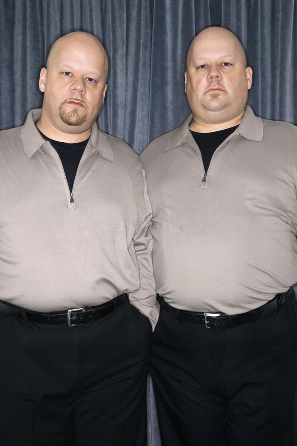 Identical twin men. stock image. Image of people, indoors - 2431225