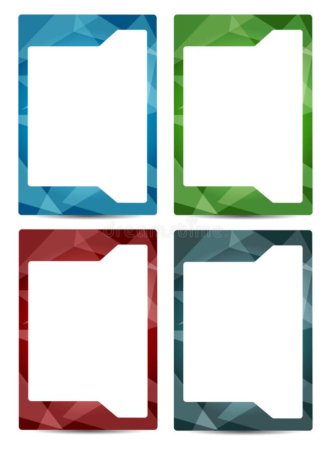 Identification Abstract Card Frame Border Template Stock Vector ...